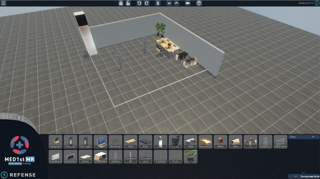 Scenario editor to create virtual environments - MED1stMR